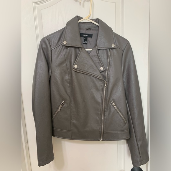 Faux Leather Jacket Forever 21